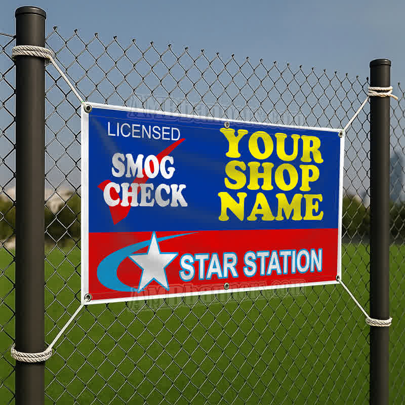 Smog Check Star Certified Star Station California Vinyl Banner – FX0740 ...